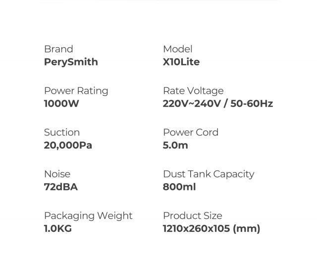PERYSMITH X10 LITE VACUUM CLEANER - PerySmith Malaysia