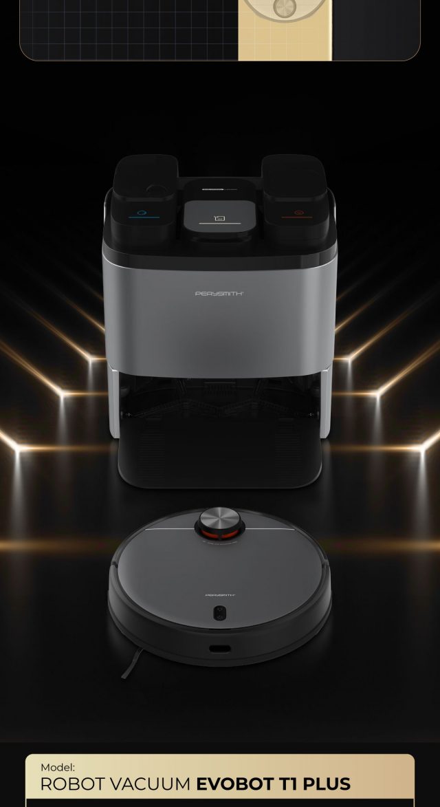 PerySmith Robot Vacuum Cleaner Ai Series Evobot T1 Plus - PerySmith ...