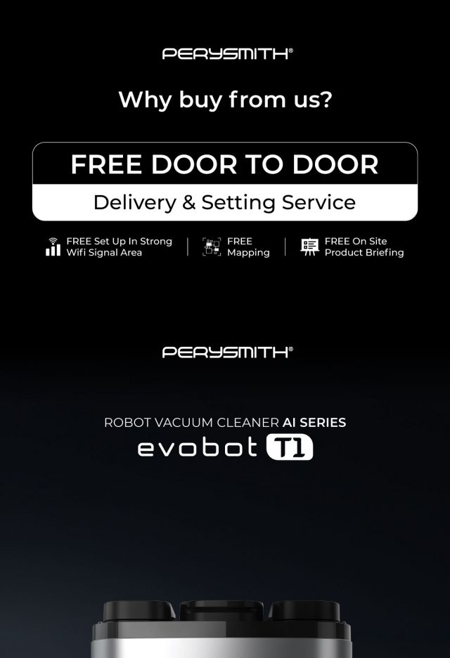 PerySmith Robot Vacuum Cleaner Ai Series Evobot T1 - PerySmith Malaysia