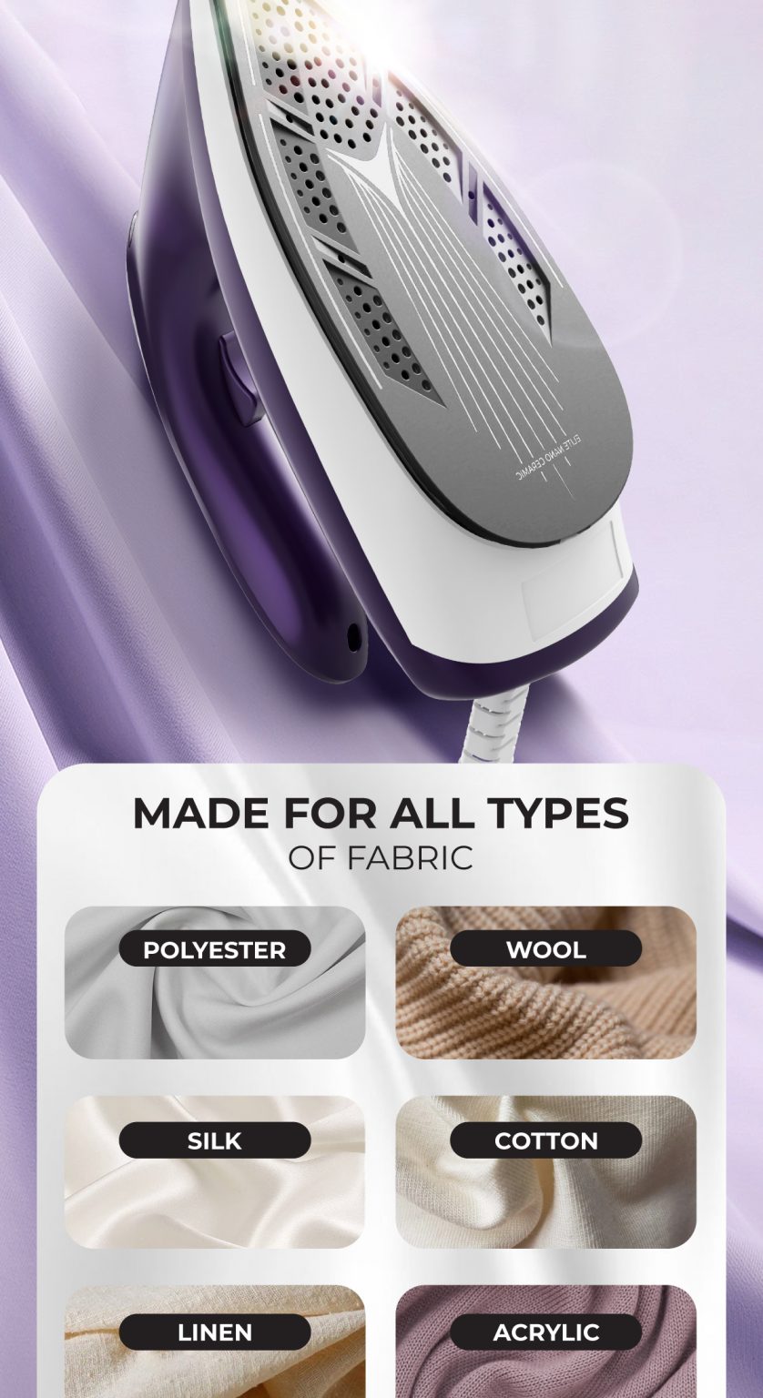 PerySmith Anti-Burn Guaranteed Steam Generator Iron Steampro Seriess V1 ...