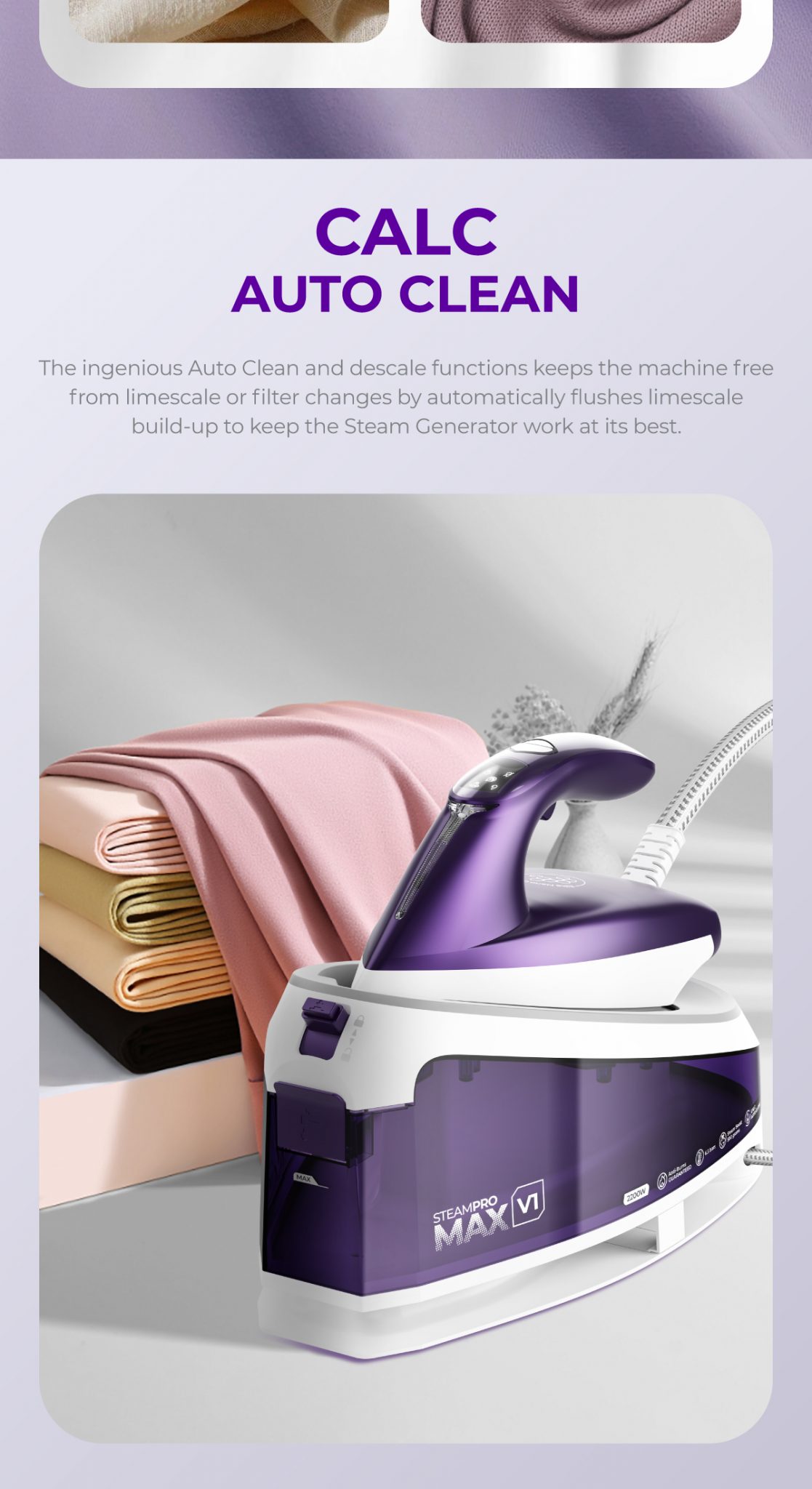 PerySmith Anti-Burn Guaranteed Steam Generator Iron Steampro Seriess V1 ...